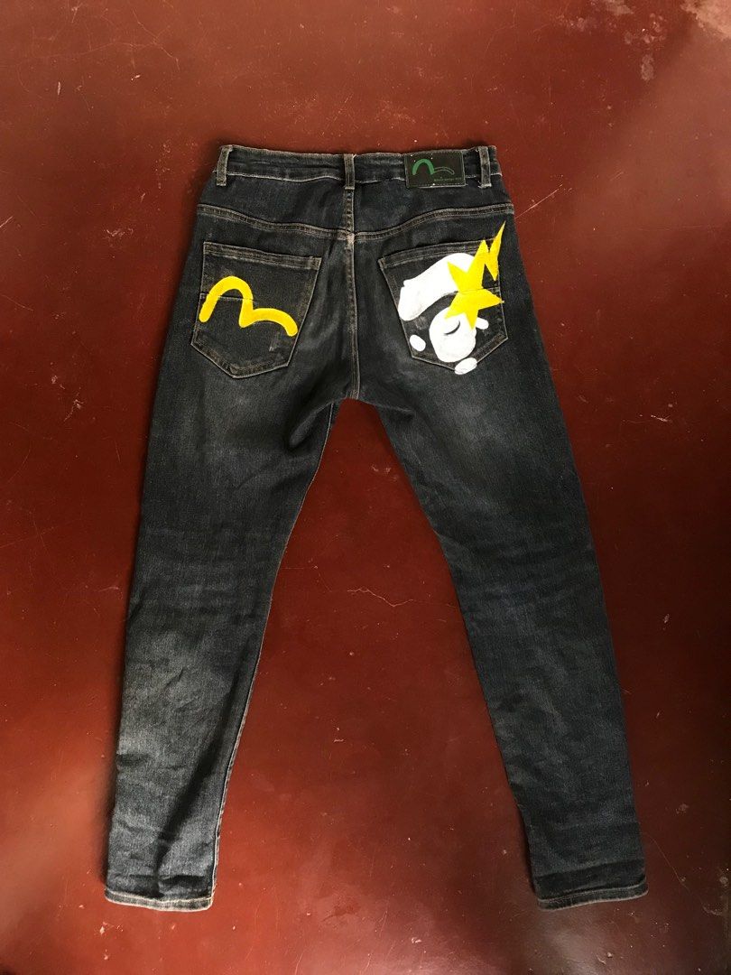 Custom Evisu Seagull x Bape sta, Men's Fashion, Bottoms, Jeans on Carousell