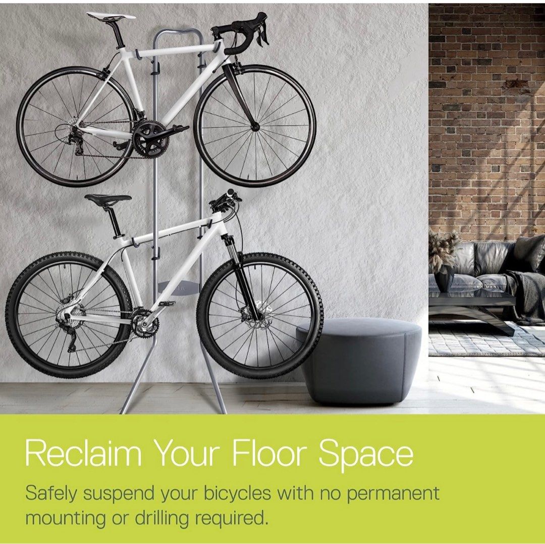 Delta Cycle 2 Bike Rack Garage Storage - Gravity Wall Bike Stand, No ...