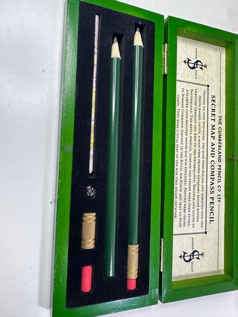 Derwent World War II (WW2) Souvenir Secret Map and Compass Pencil Set ...