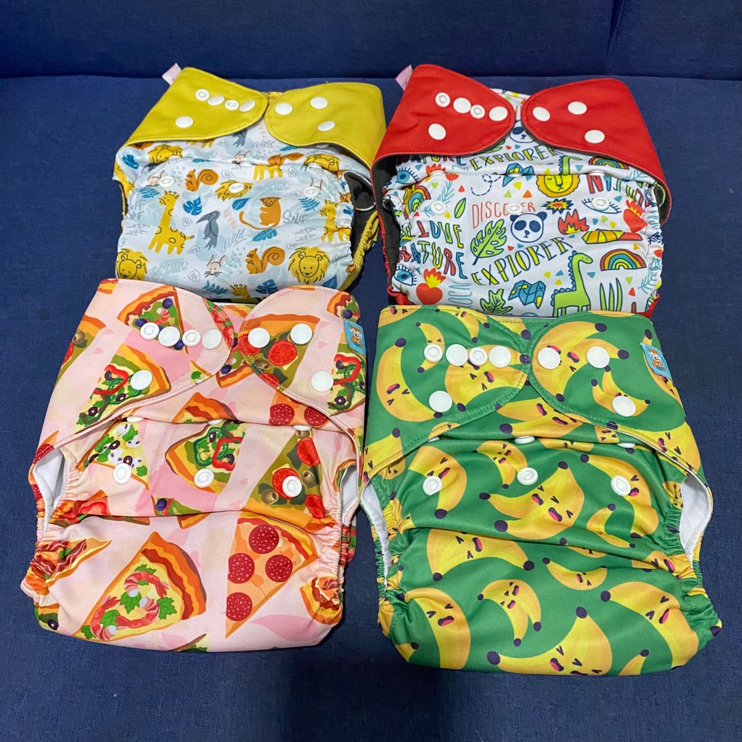 Dia & Sia + Alva Baby Cloth Diaper Sets, Babies & Kids, Bathing ...