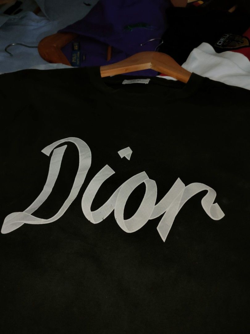 DIOR - RIBBON LOGO, Men's Fashion, Tops & Sets, Tshirts & Polo Shirts ...