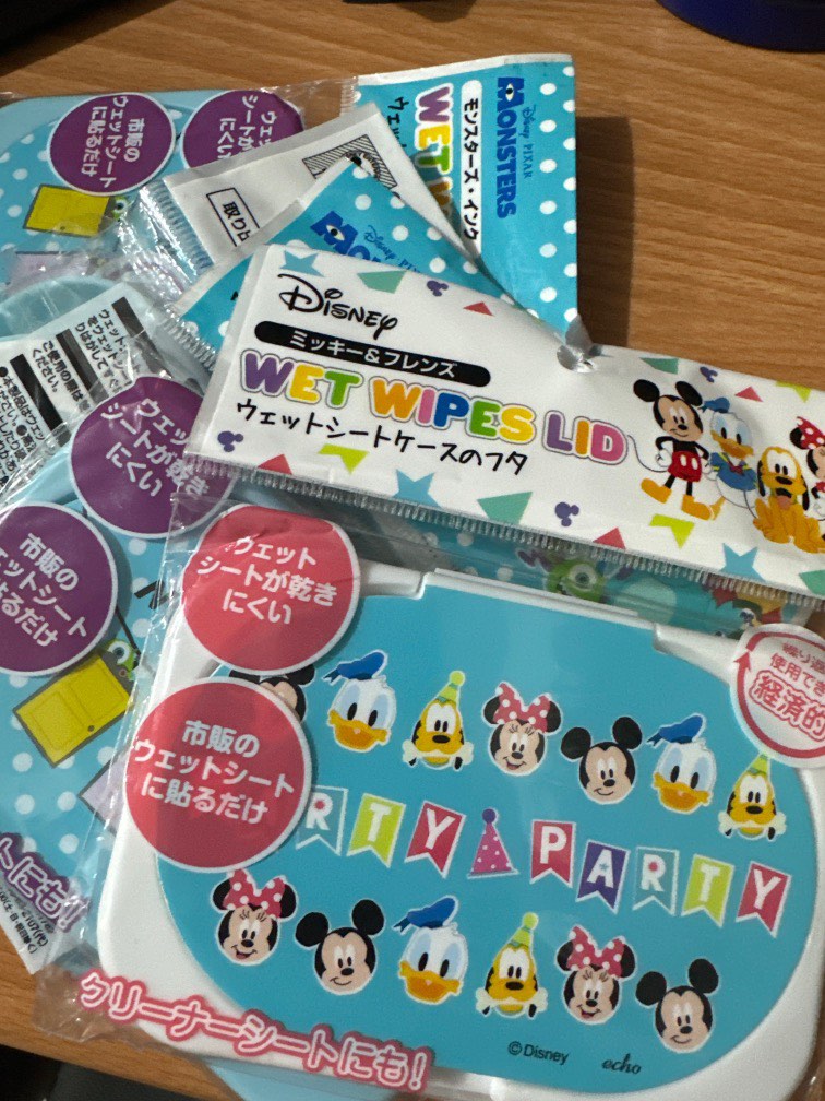 Disney wet wipes Lid, Babies & Kids, Bathing & Changing, Diapers & Baby ...