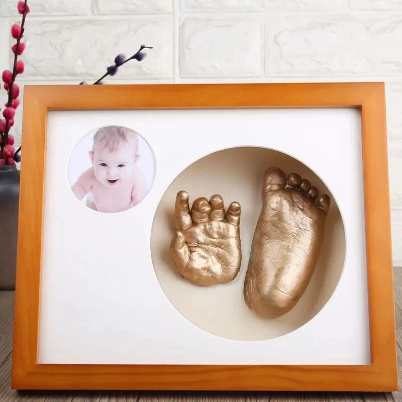 DIY Newborn 3D Hand Foot Mold Photo Frame Baby Plaster Casting Kit ...