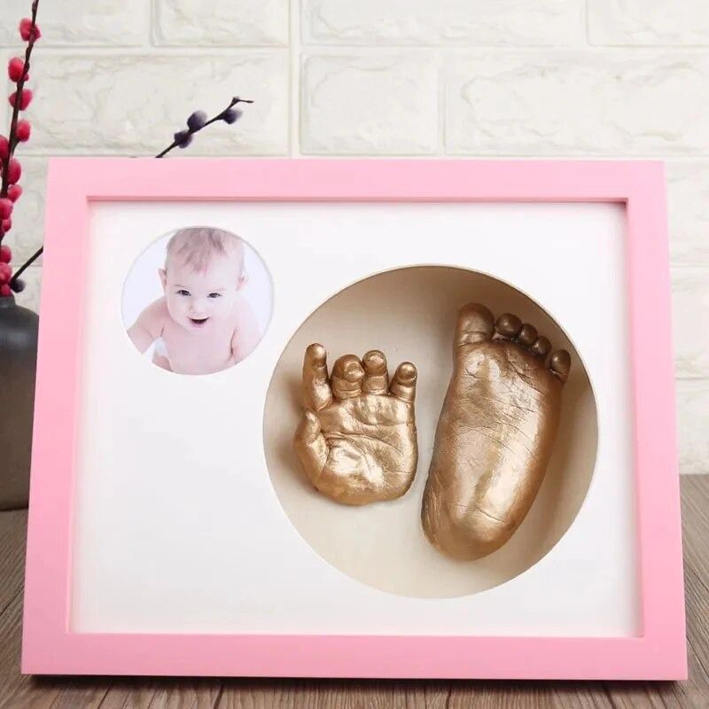 DIY Newborn 3D Hand Foot Mold Photo Frame Baby Plaster Casting Kit ...