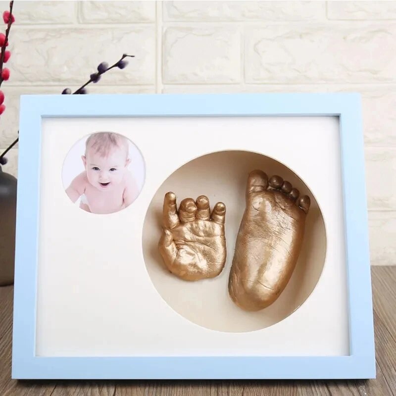 DIY Newborn 3D Hand Foot Mold Photo Frame Baby Plaster Casting Kit ...
