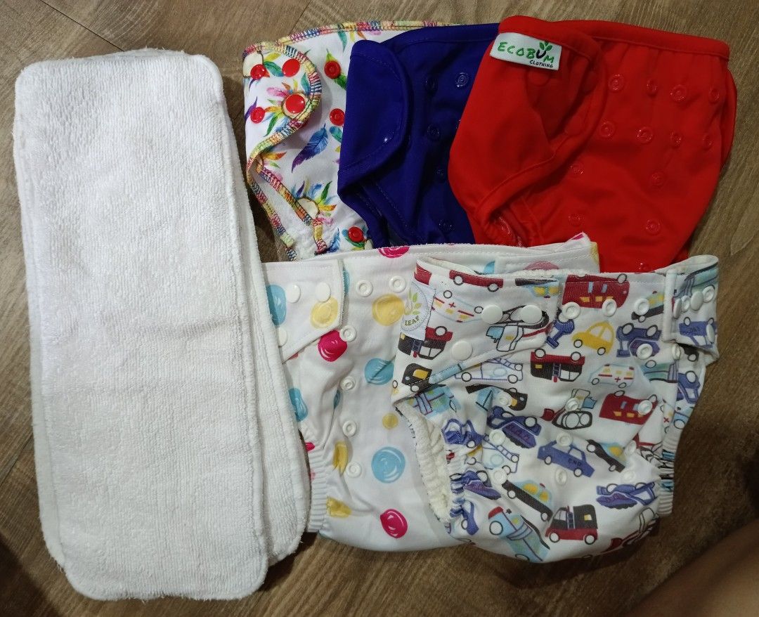 Ecobum and Baby Leaf Cloth Diaper with insert, Babies & Kids, Bathing ...