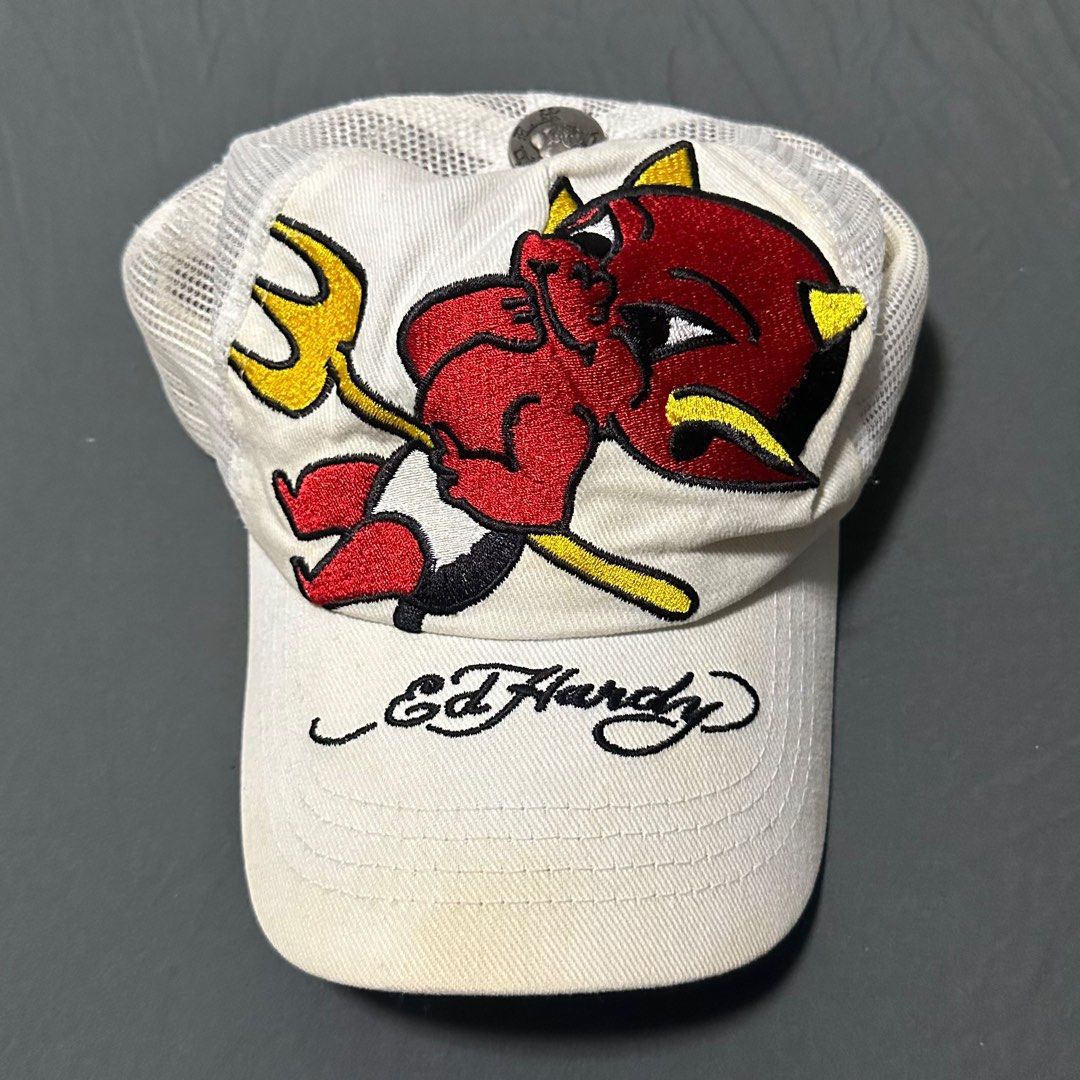 Ed Hardy baby devil trucker hat, Men's Fashion, Watches & Accessories ...