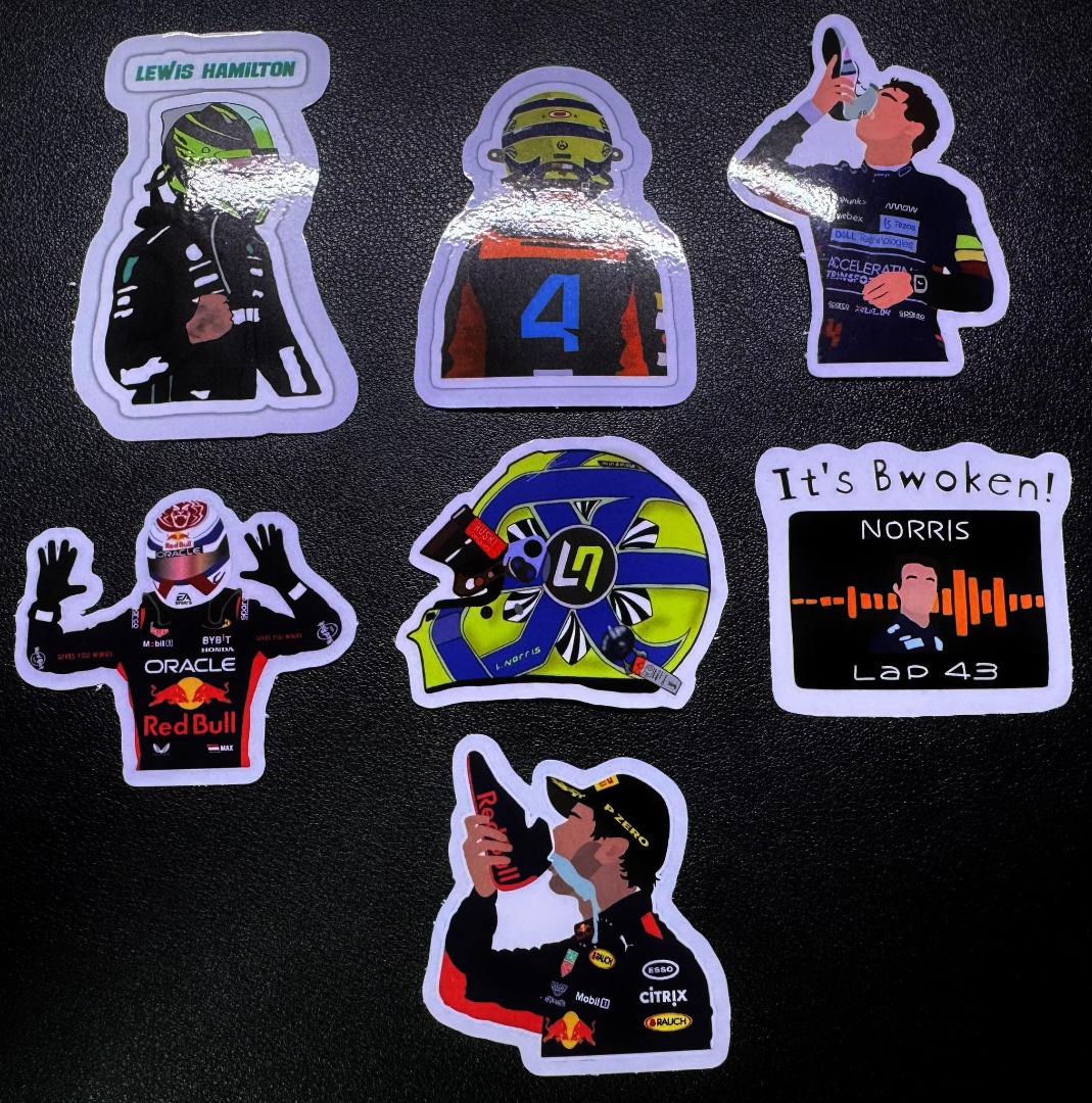 f1 formula 1 stickers lando norris max verstappen lewis hamilton ...