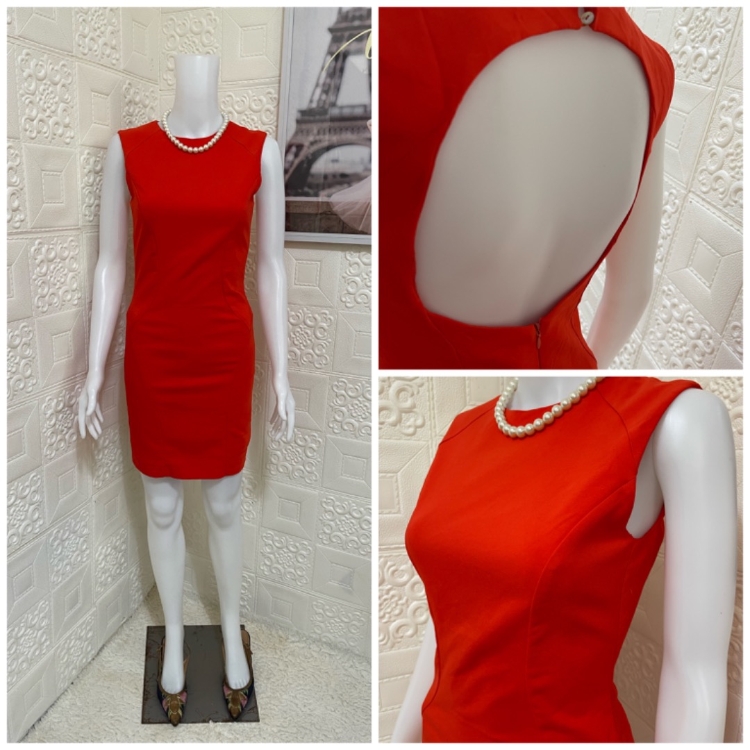 Fitted Shift Open Back Dress, Women's Fashion, Dresses & Sets, Dresses ...