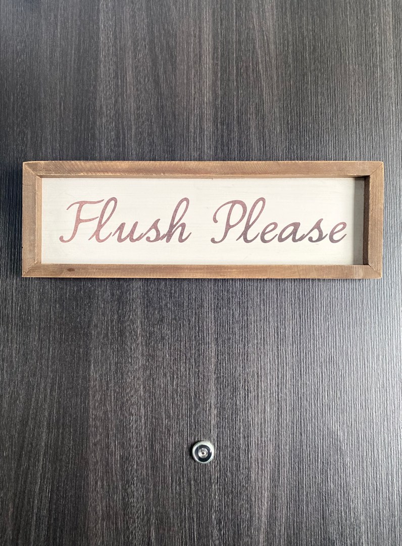 Flush please wooden Plaque, Furniture & Home Living, Home Decor, Other ...