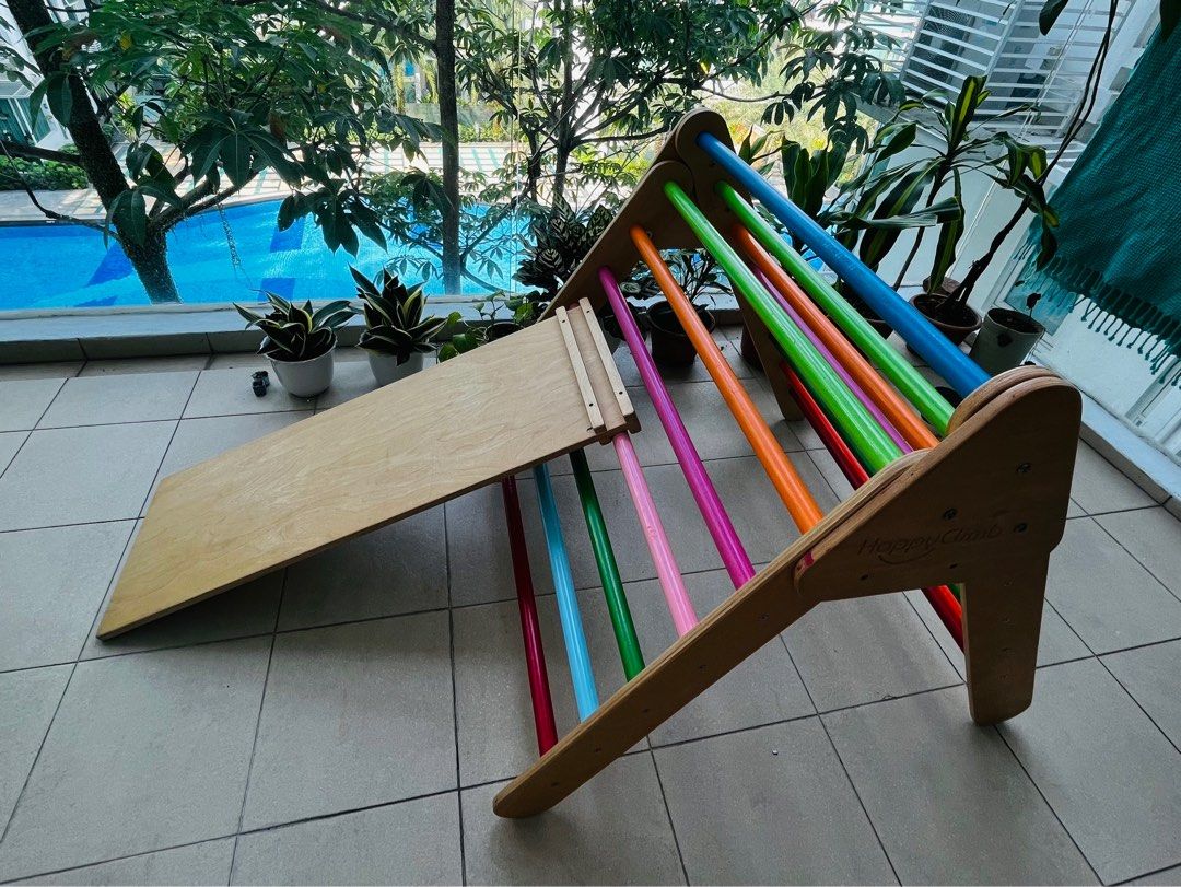 Foldable Pikler triangle - with reversible ramp, Babies & Kids, Infant ...