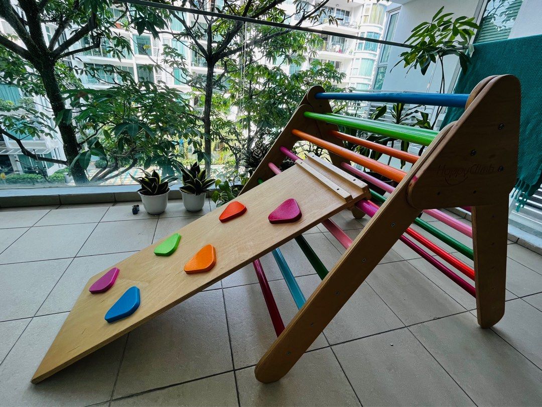 Foldable Pikler triangle - with reversible ramp, Babies & Kids, Infant ...