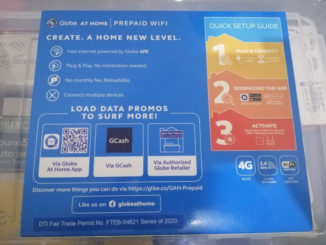 GLOBE AT HOME Prepaid Wifi Modem, Computers & Tech, Parts & Accessories ...