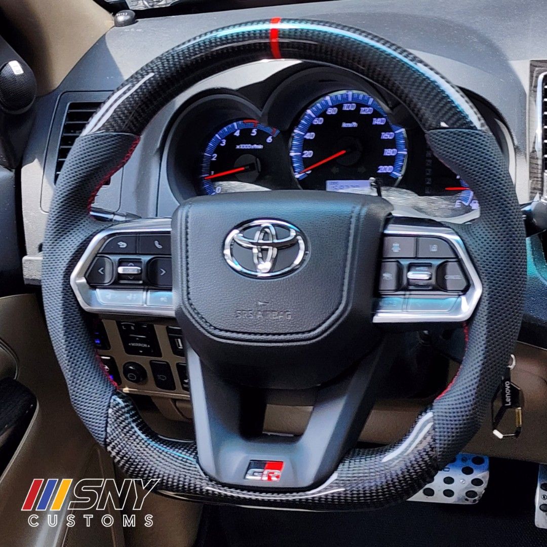 Gr Carbon Fiber Steering Wheel fortuner hilux conquest prado fj LC200 ...