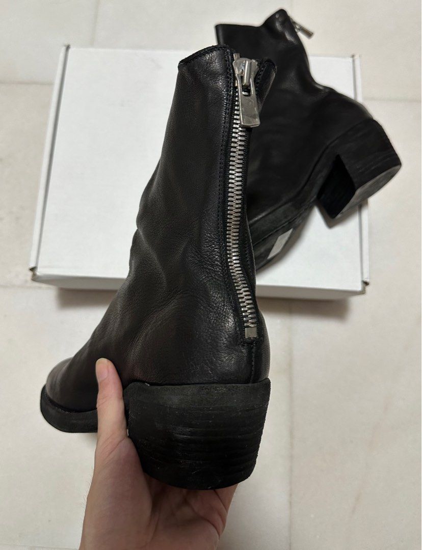 Guidi VG05 Rear Zip Black Boots, Luxury, Sneakers & Footwear on Carousell