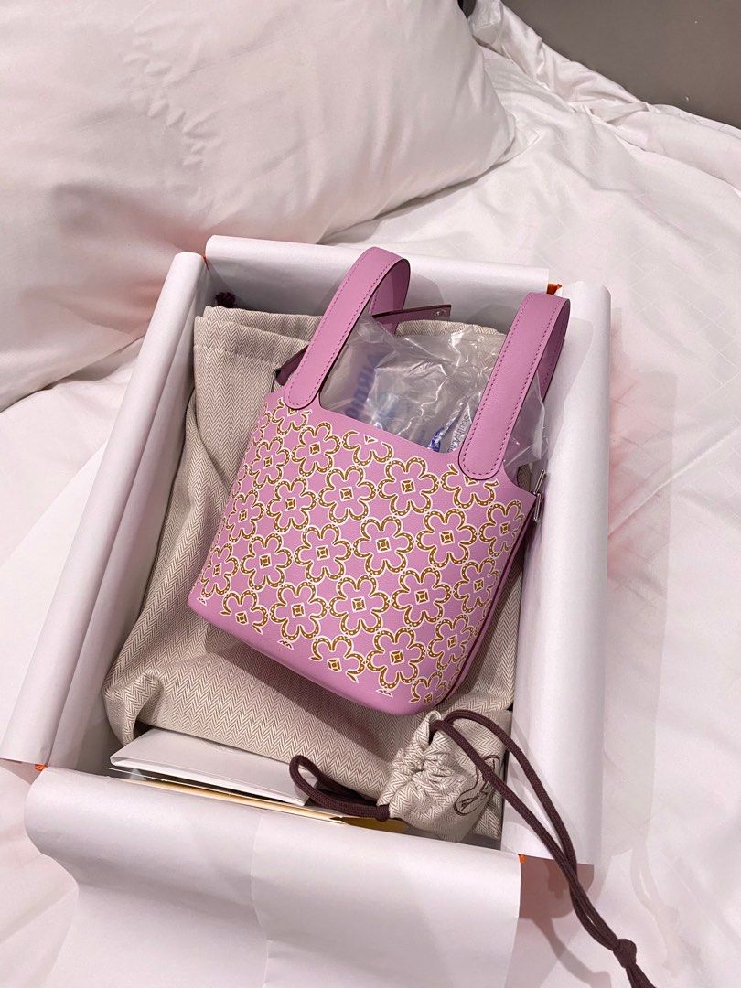 Hermes MICRO PICOTIN 14 pink, Luxury, Bags & Wallets on Carousell
