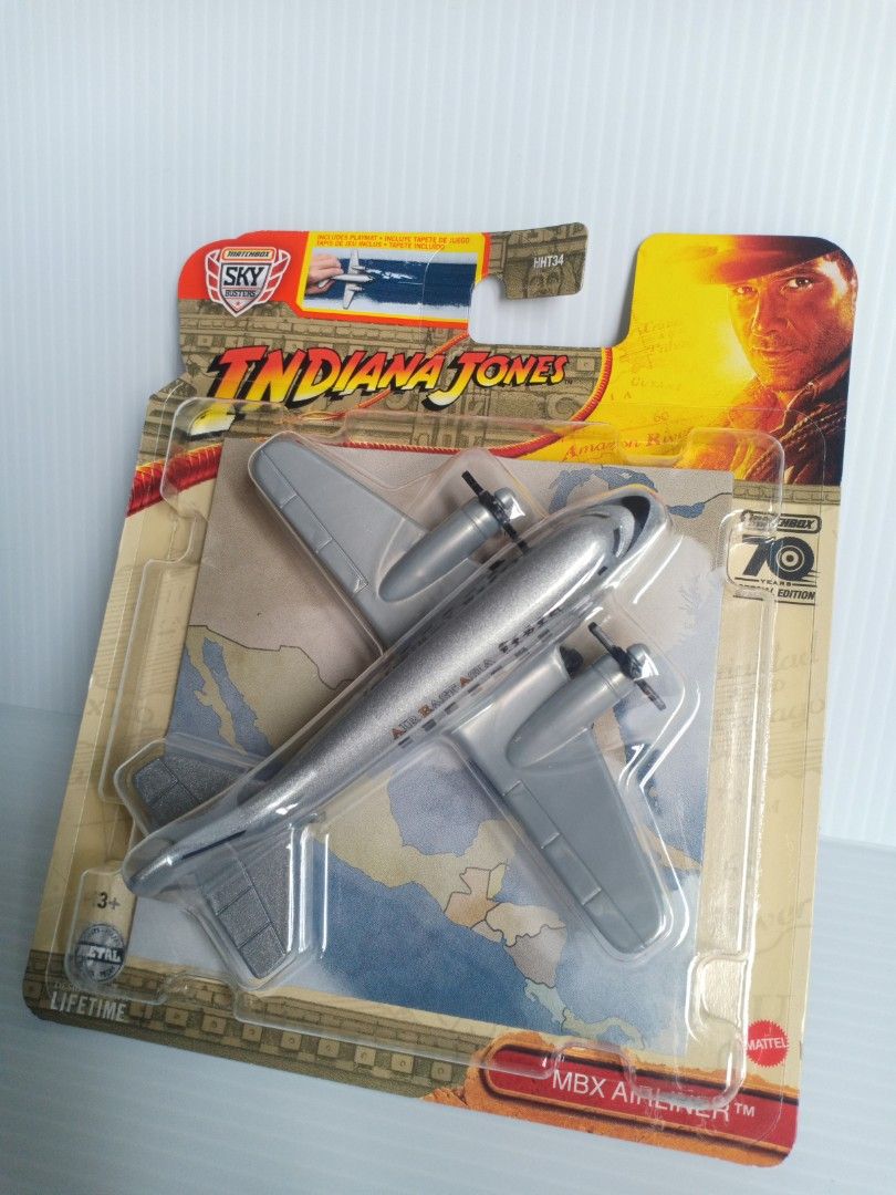Indiana Jones Matchbox RIVER FLYER Grey HLJ06 9/32 & MBX AIRLINER Grey ...