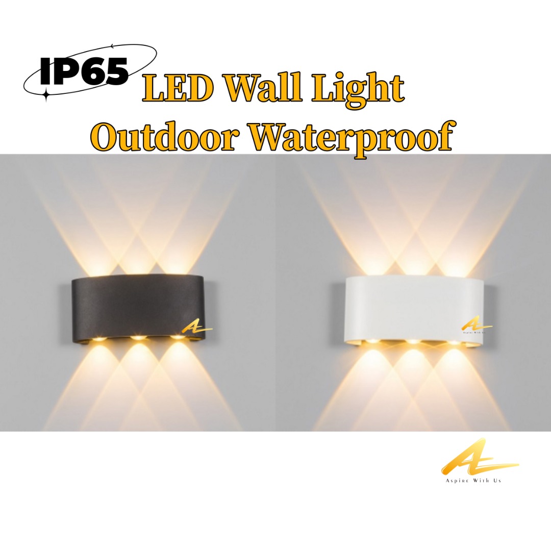 IP65 LED Wall Light 3Way Indoor Outdoor Waterproof Lighting Lamp ...