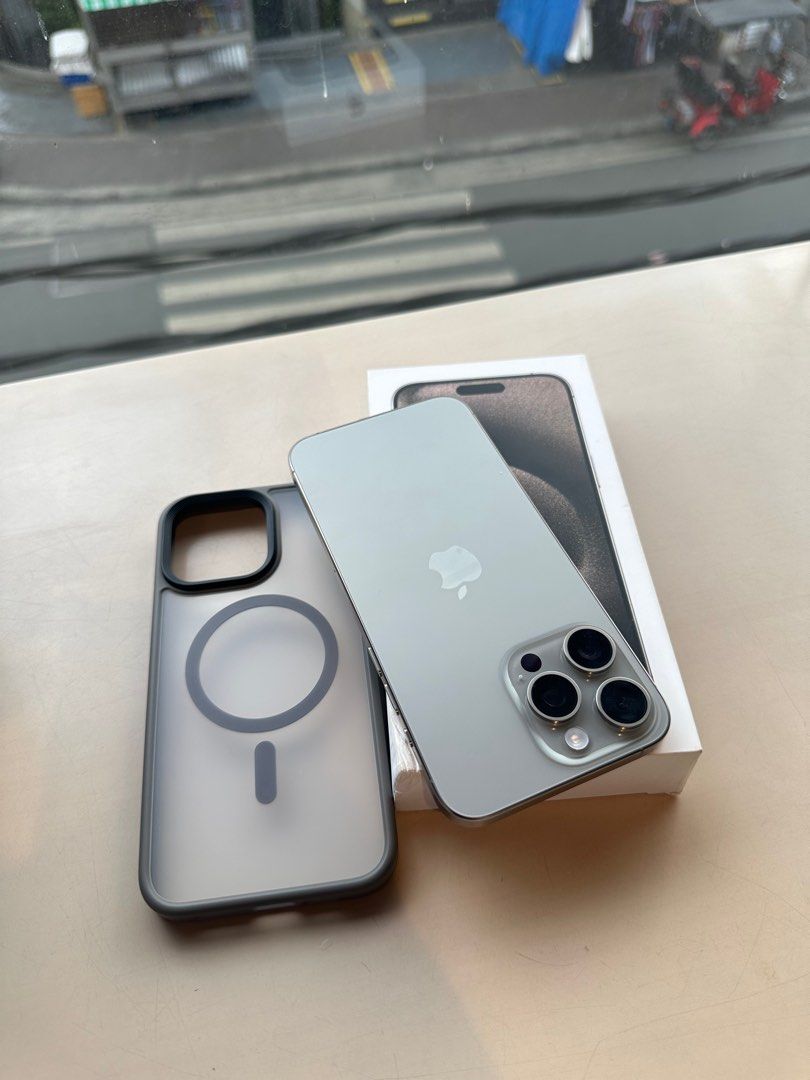 Iphone 15 Promax 256gb natural titanium hk variant complete, Mobile ...