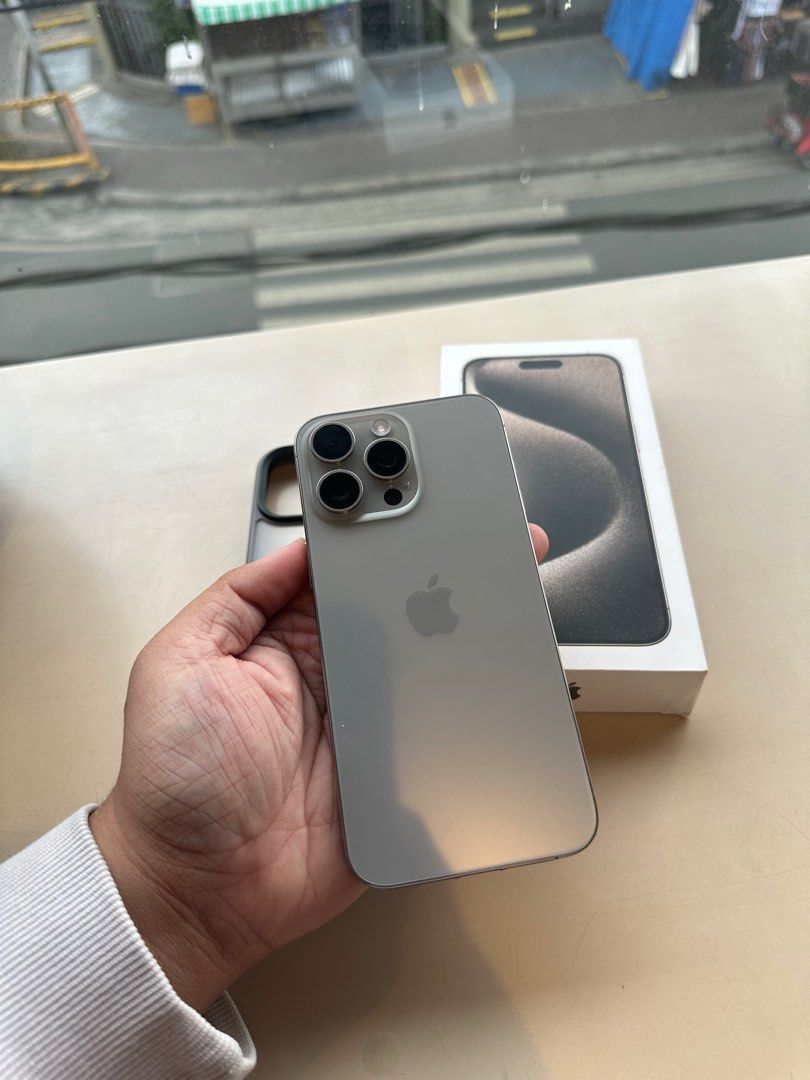 Iphone 15 Promax 256gb natural titanium hk variant complete, Mobile ...