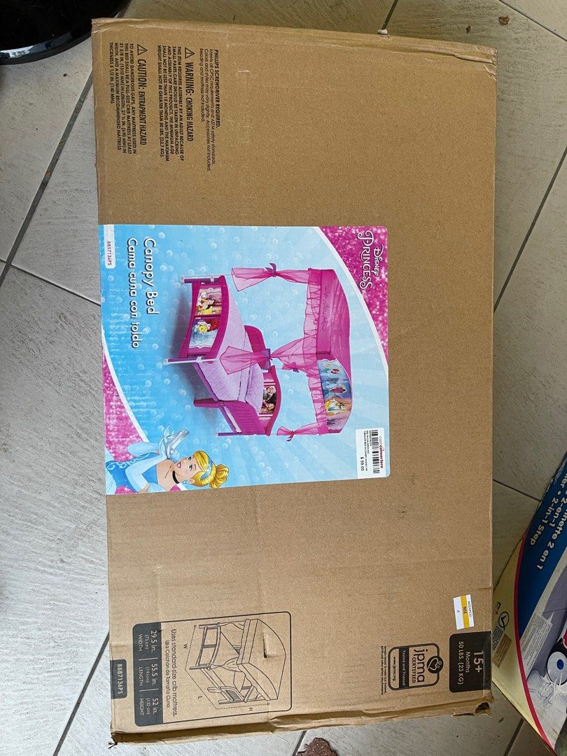 JE - DELTA CHILDREN TODDLER BED WITH CANOPY Disney Princess, Babies ...