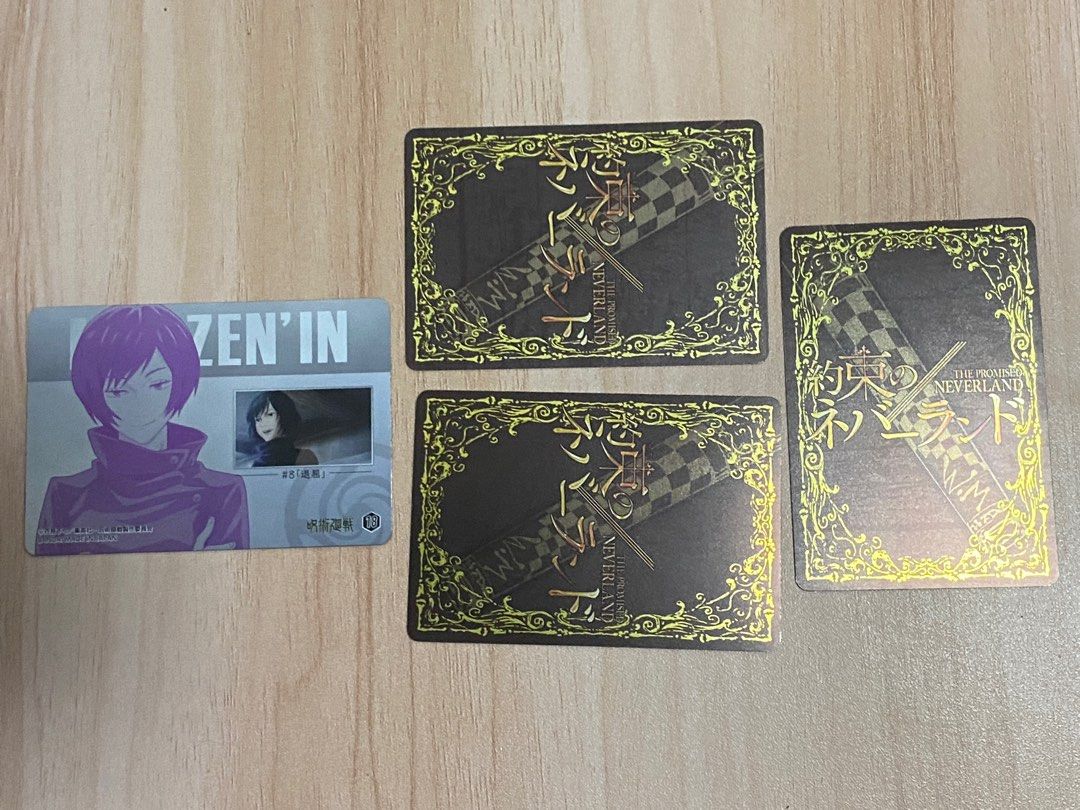 Jujutsu Kaisen JJK / The Promise Neverland TPN Wafer Cards, Hobbies ...