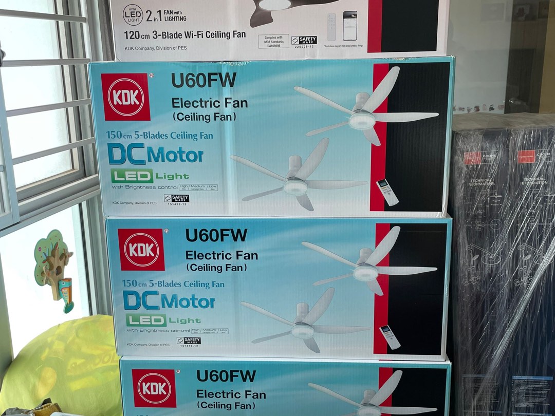 KDK Ceiling Fan U60FW, Furniture & Home Living, Lighting & Fans, Fans ...