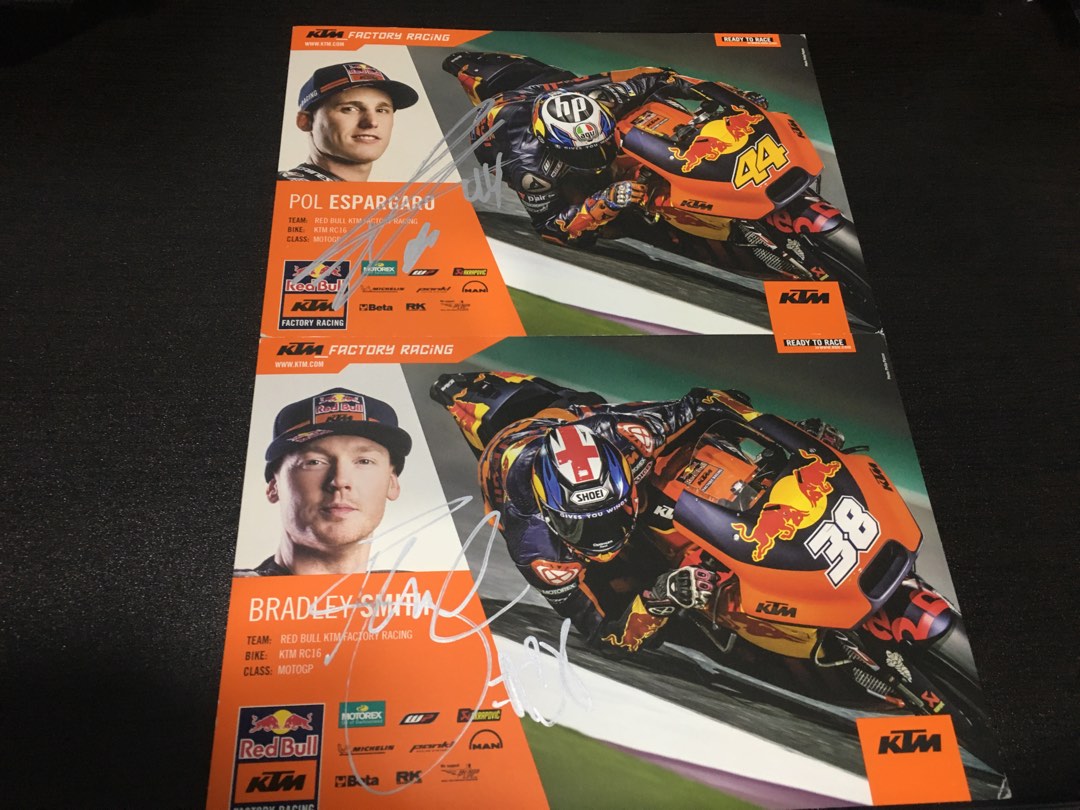 KTM Redbull Moto GP signature rider poskad, Hobbies & Toys ...