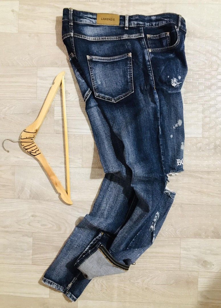 Lakenzie Born Sinner Ankle Zip Pants (Authentic), Men's Fashion ...