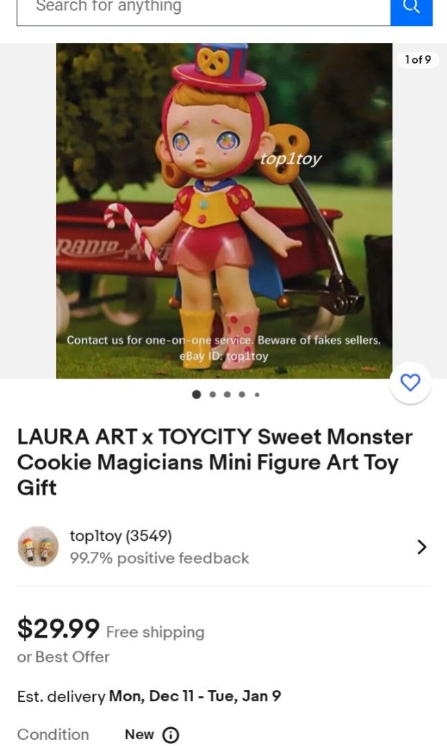 LAURA ART x TOYCITY Sweet Monster Mini Figure Art Toy Gift, Hobbies ...