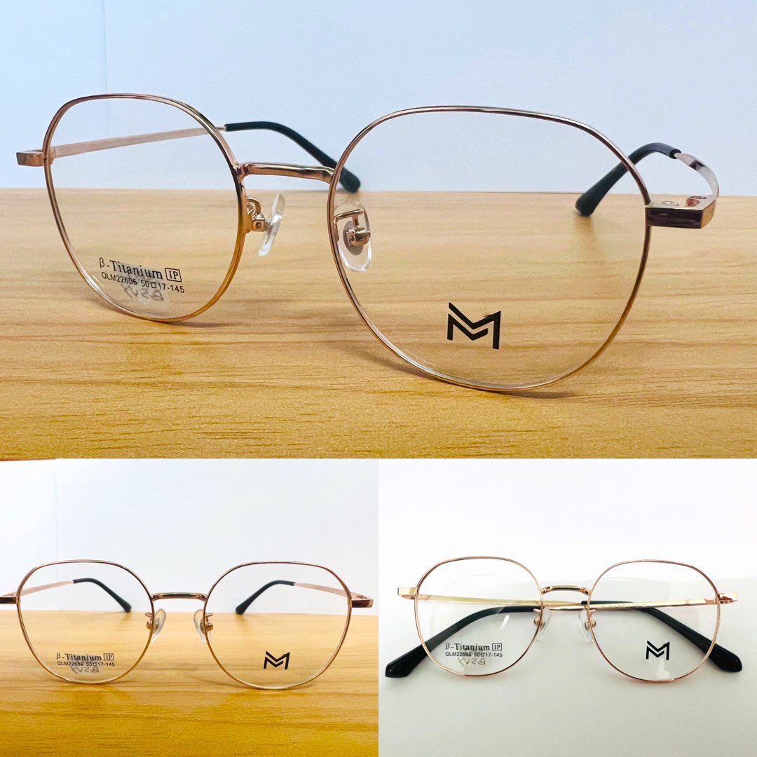 M KOREAN VINTAGE GOLD PRESCRIPTION SPECTACLES UNISEX / ABLE FOR FASHION ...