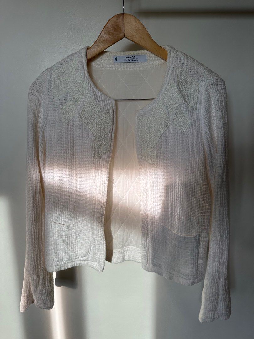 Mango white tweed suit coat, Women's Fashion, Coats, Jackets and ...
