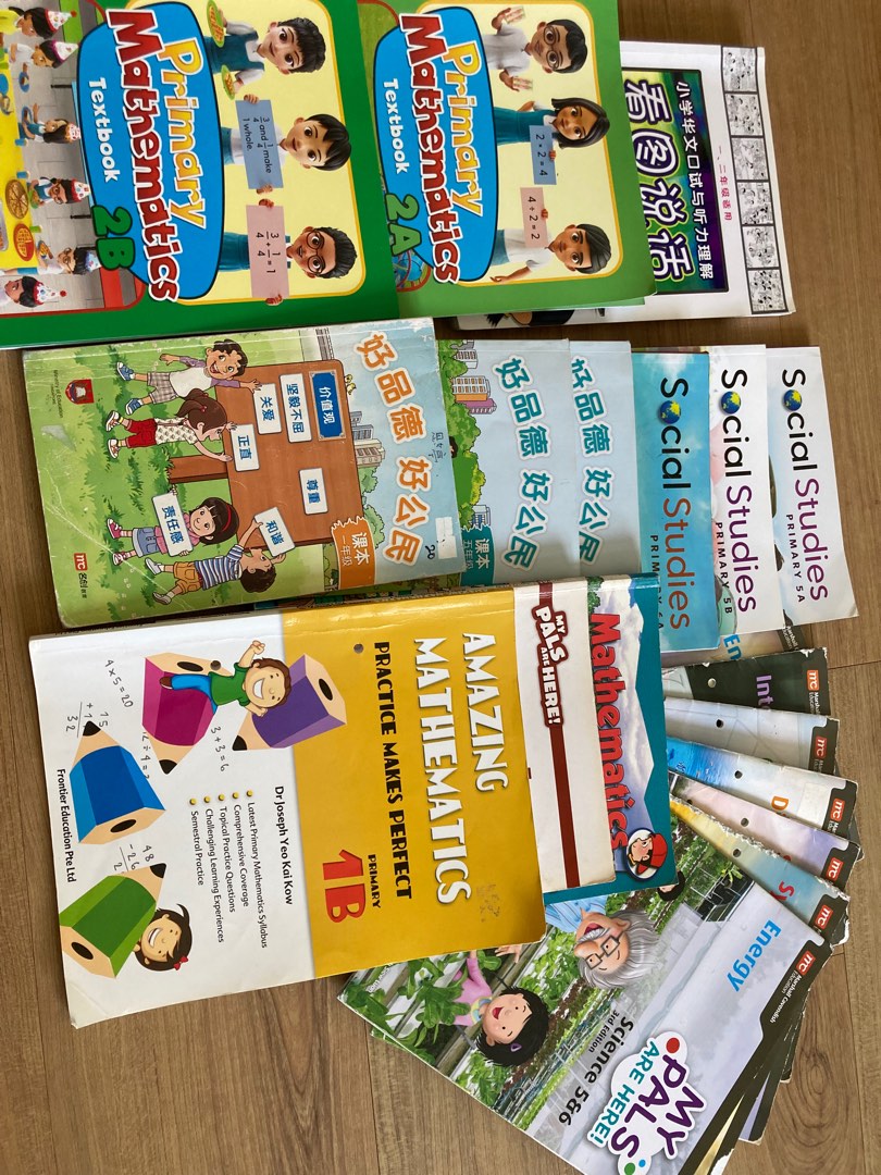 Mathematics 2A, 2B textbook, science textbooks, social studies, Hobbies ...