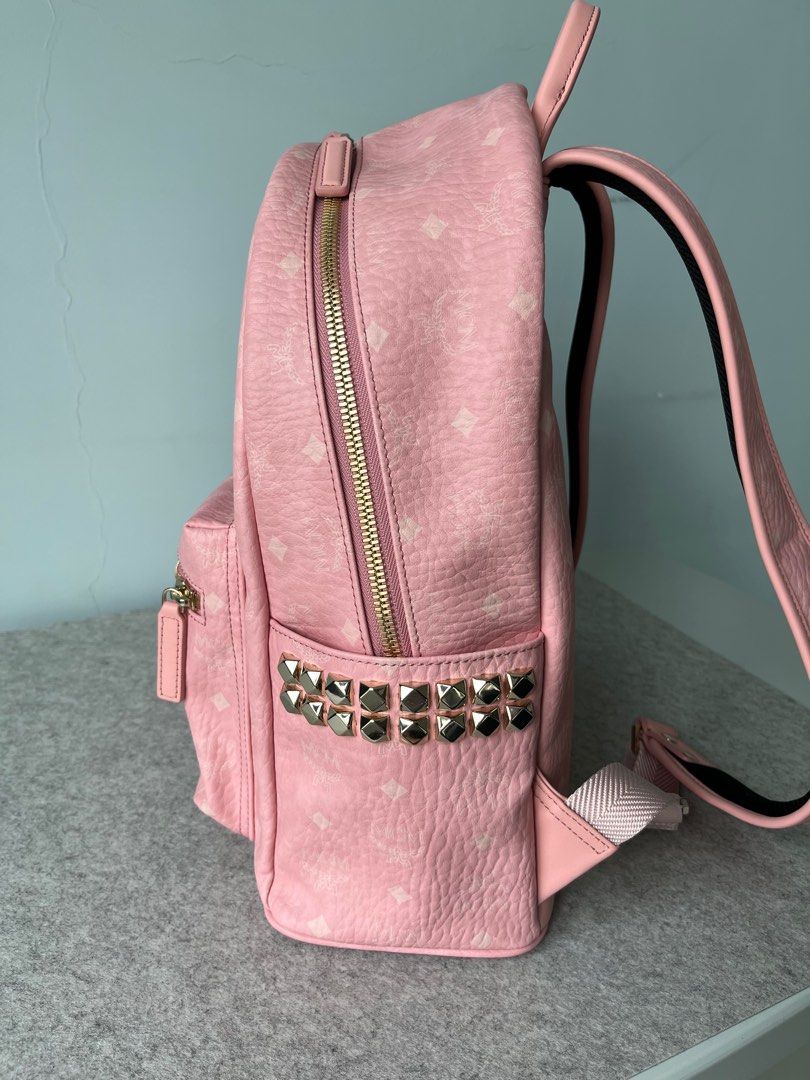 MCM big pink backpack, Women's Fashion, Bags & Wallets, Backpacks on ...