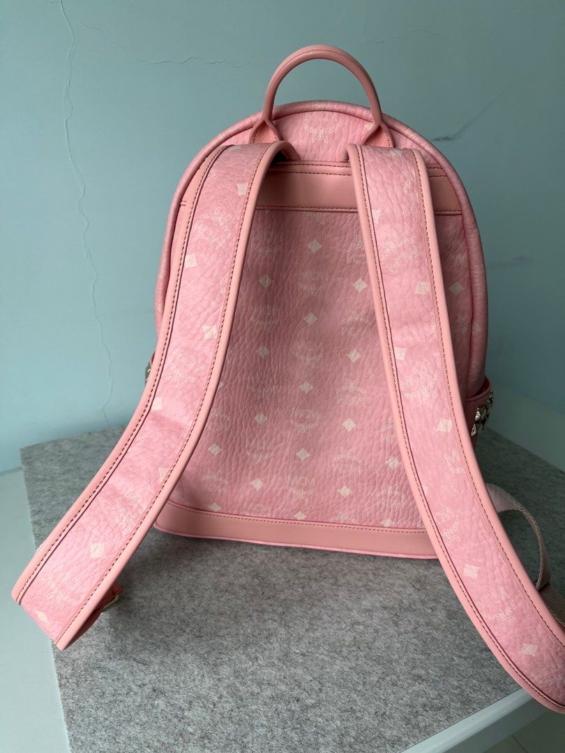 MCM big pink backpack, Women's Fashion, Bags & Wallets, Backpacks on ...