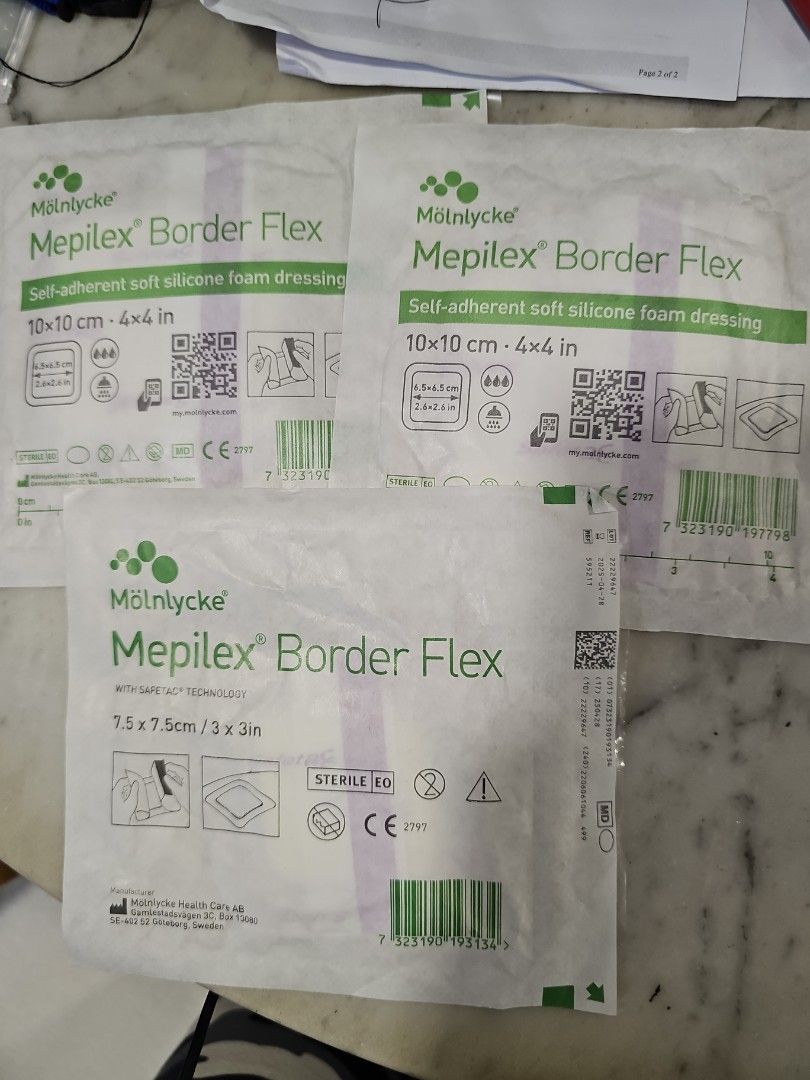 Mepilex Border Flex, Health & Nutrition, Medical Supplies & Tools on ...