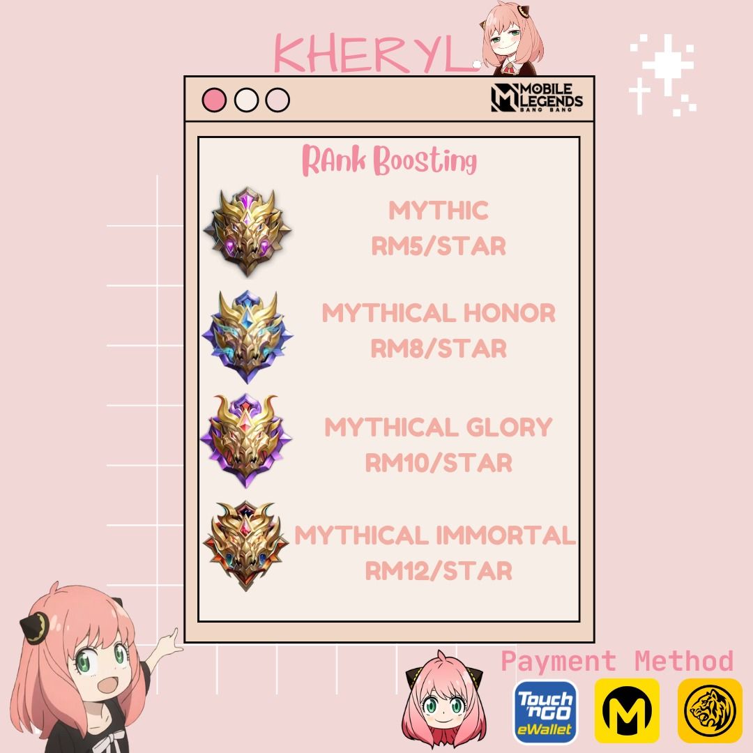 MLBB BOOSTING SERVICE/JOKI MOBILE LEGEND/BOOSTING ML RANK/BOOSTING ...