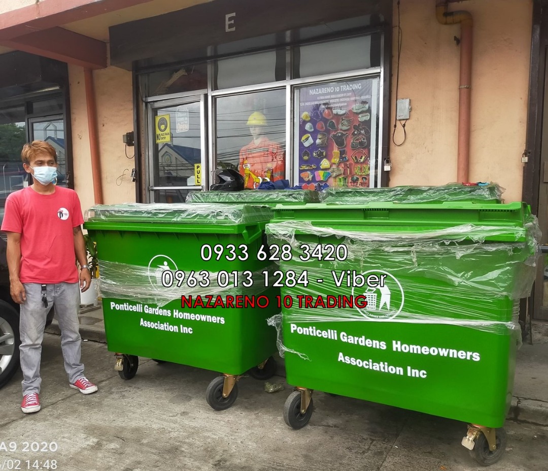 Mobile Waste Bin with wheels 660 Liters, Furniture & Home Living ...