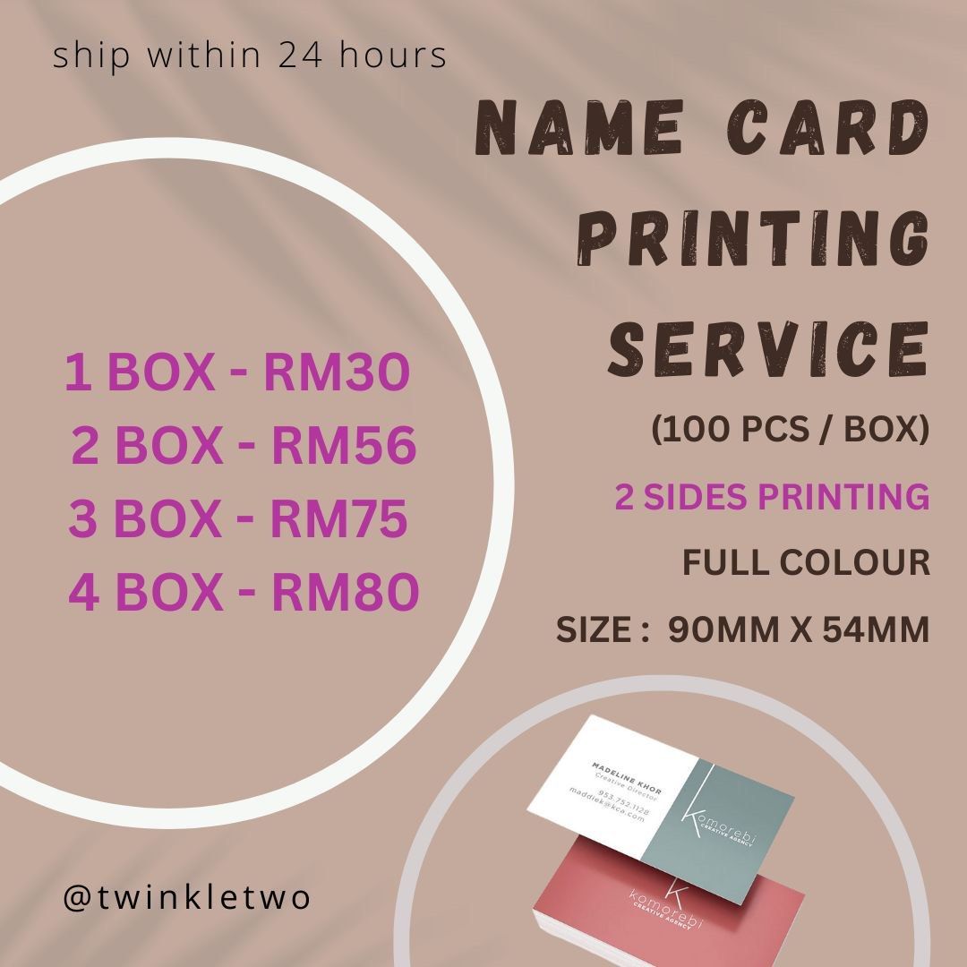 Name Card Printing Services, Hobbies & Toys, Stationery & Craft, Art ...