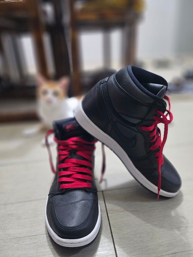 Nike air jordan satin black, Men's Fashion, Footwear, Casual shoes on ...