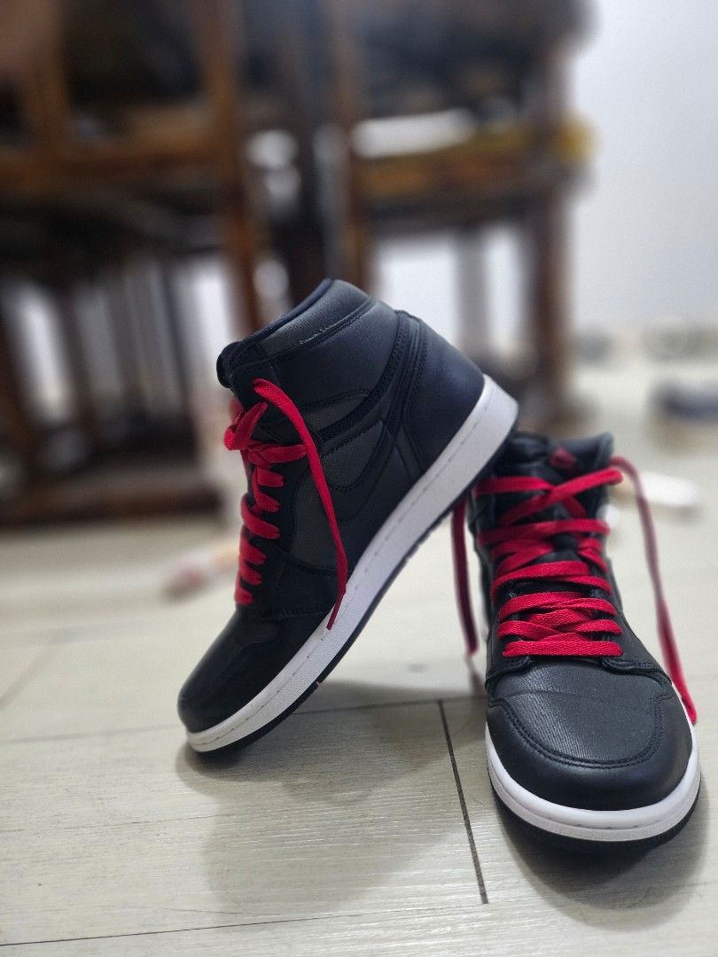 Nike air jordan satin black, Men's Fashion, Footwear, Casual shoes on ...