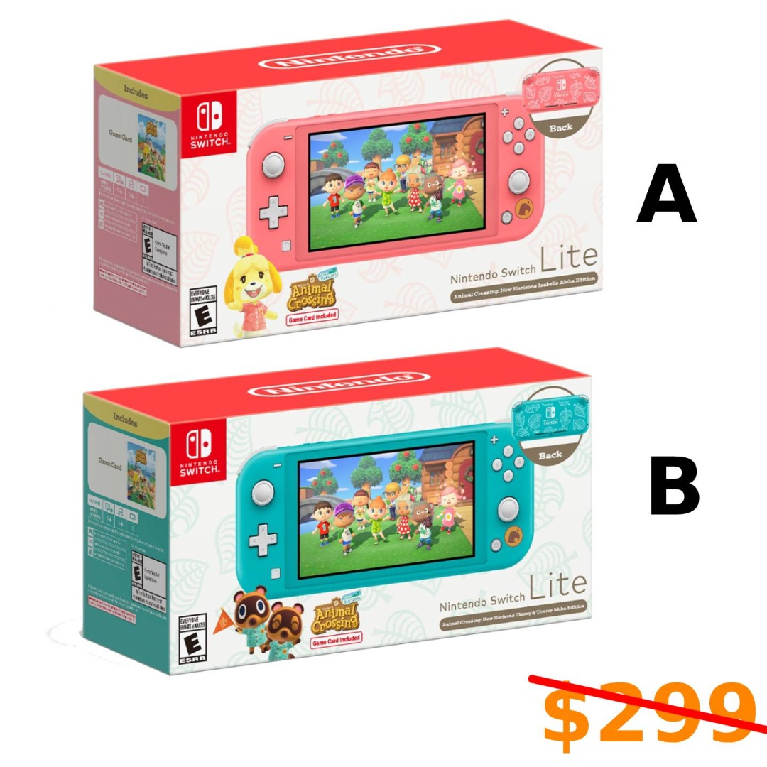 Nintendo Switch Lite Console Animal Crossing: New Horizons Edition ...