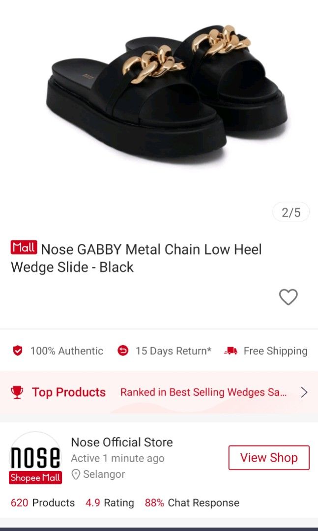 Nose original, Women's Fashion, Footwear, Wedges on Carousell