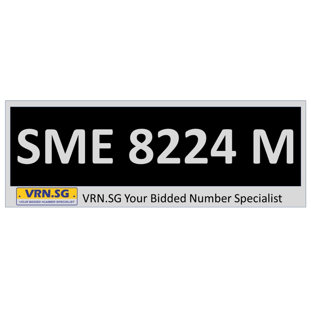 Numerology "7" Car Number Plate for Sale: SME 8224 M (SME8224M), Car ...