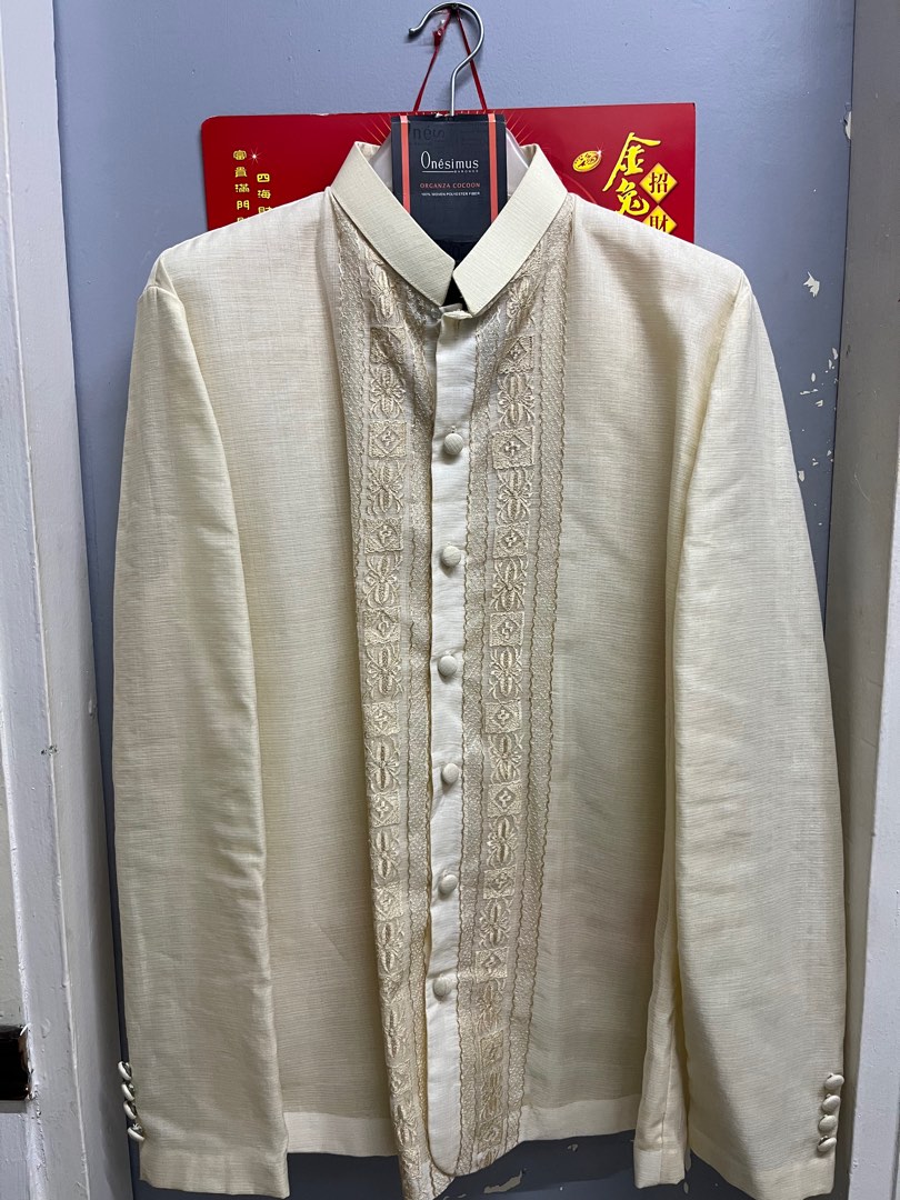 Onésimus Organza Cocoon Barong, Men's Fashion, Coats, Jackets and ...