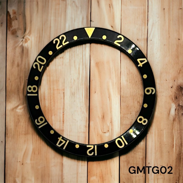 Original Rolex 16713 GMT Master Black and Gold Aluminum Bezel Insert ...