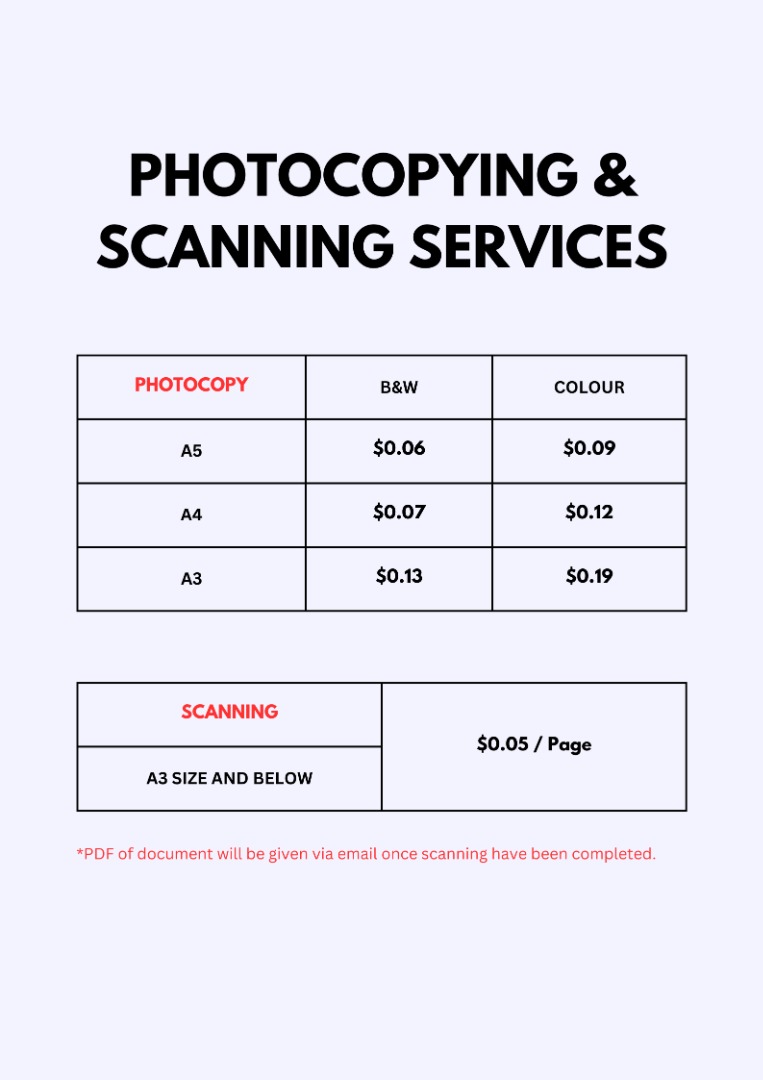 Photocopying and Scanning Services, Business Services, Printing, Design ...