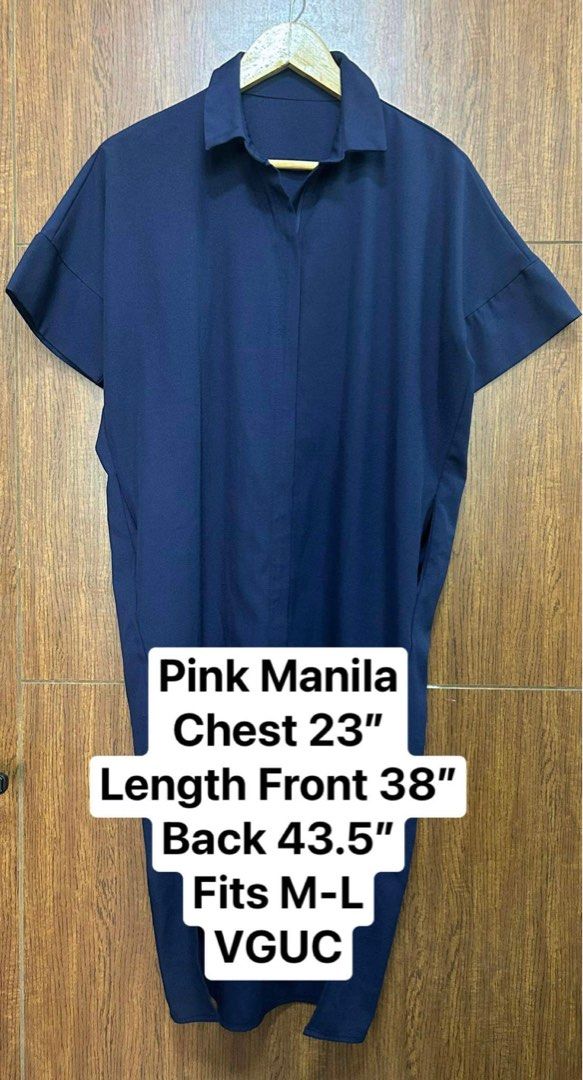 Pink Manila Dress Navy Blue, Women's Fashion, Dresses & Sets, Dresses ...