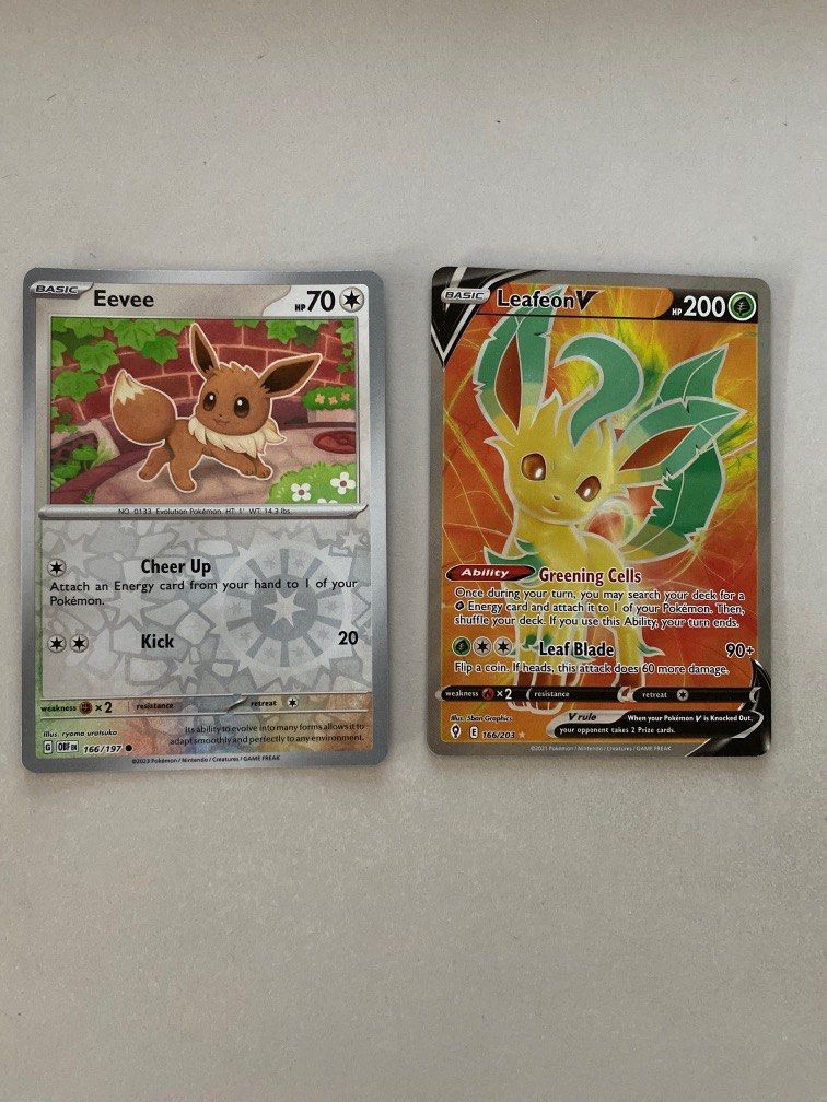 Pokemon card leafeon v evolving skies sword and shield sun and moon ...