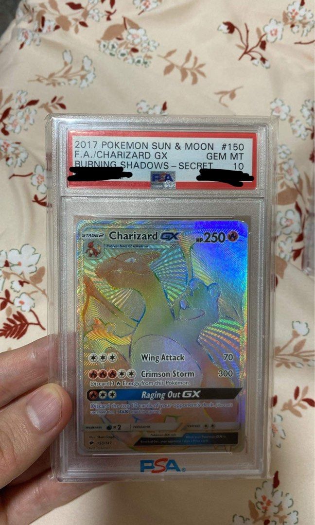 Pokemon Charizard Gx rainbow secret rare burning shadows psa 10, Hobbies & Toys, Toys & Games on ...